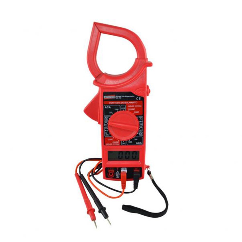 Alicate Volt Amperímetro Digital Cat Ii 600v Data Hold Medidor Portátil ...