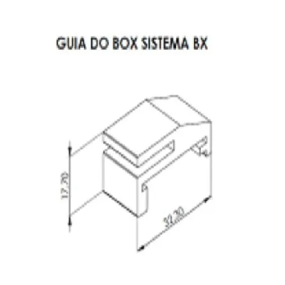GUIA BOX BANHEIRO BX ACRILICO NYLON NYL-333 KIT 4 UN | MadeiraMadeira