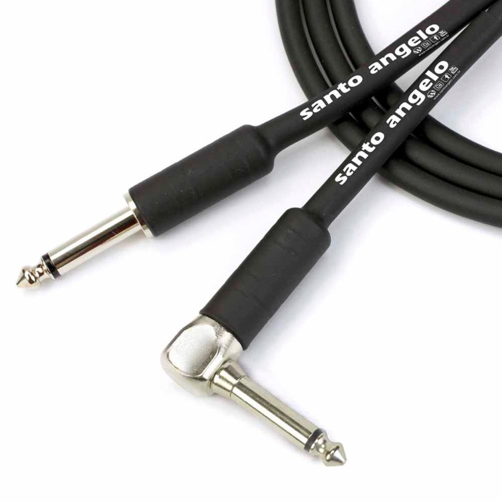 Cabo de Guitarra ANGEL 0,30MM Conector P10/P10 90º 25FT 7,62 Metros ...
