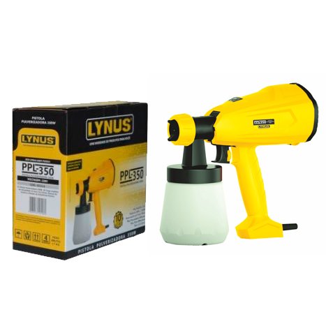 Pistola Pulverizadora para Pintura LYNUS PPL-350 Elétrica Bico: 1,8 e 2 ...