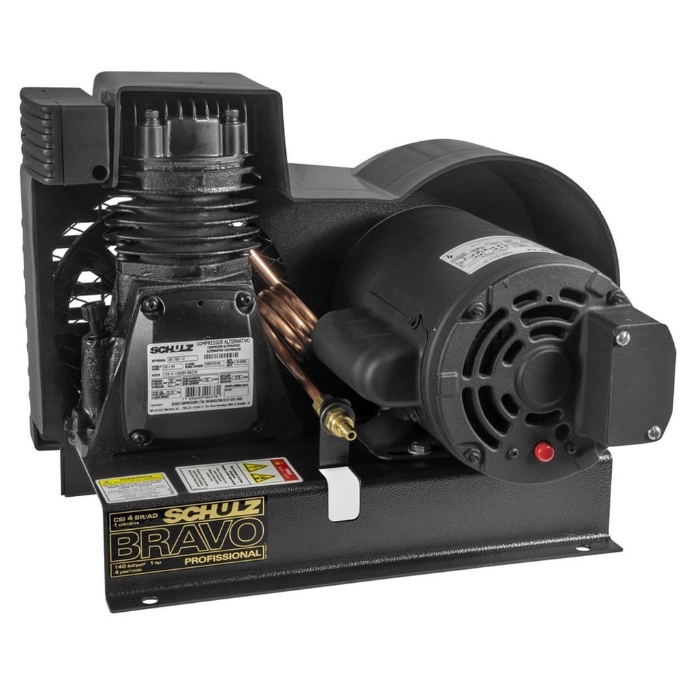 Compressor de Ar Direto 3,6PCM 1 HP Monofásico Schulz CSI 4 BR AD 220V ...
