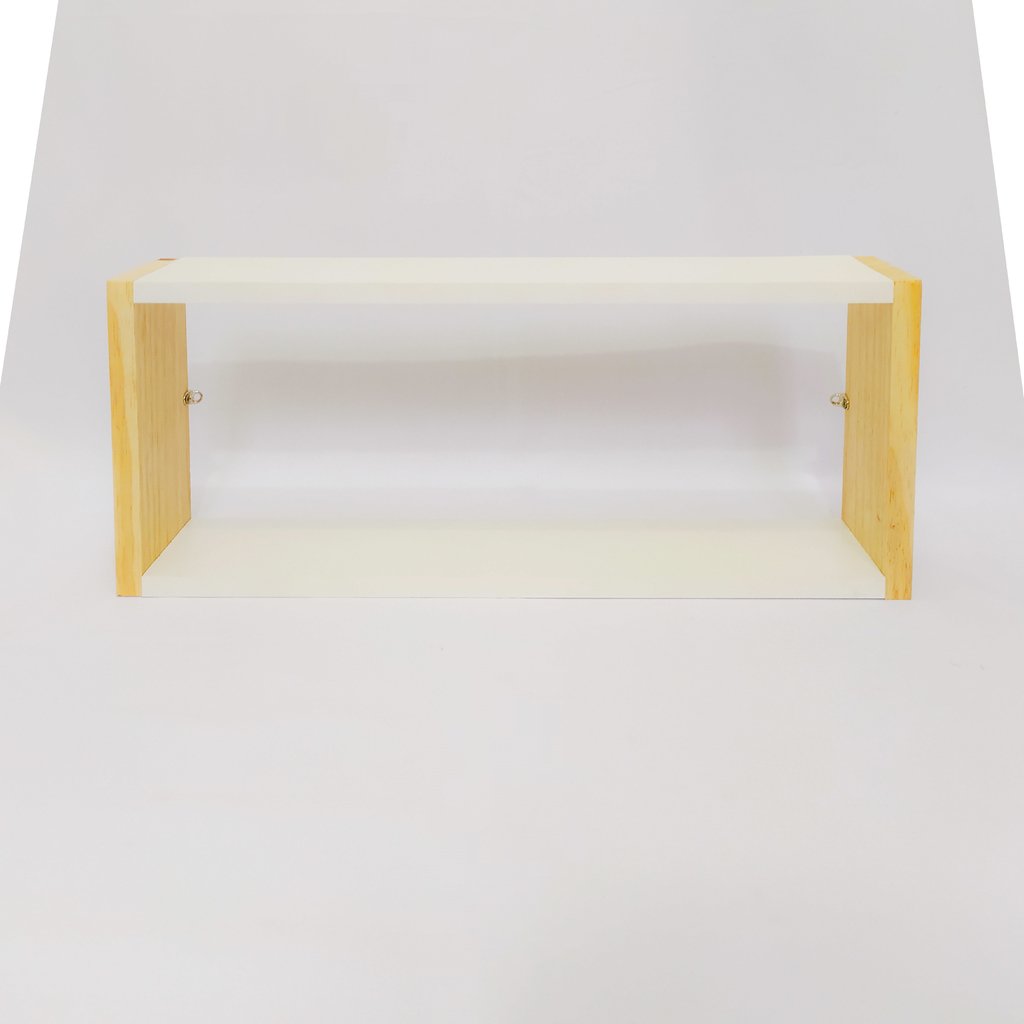 Nicho Retangular Pinus E Mdf Branco | MadeiraMadeira