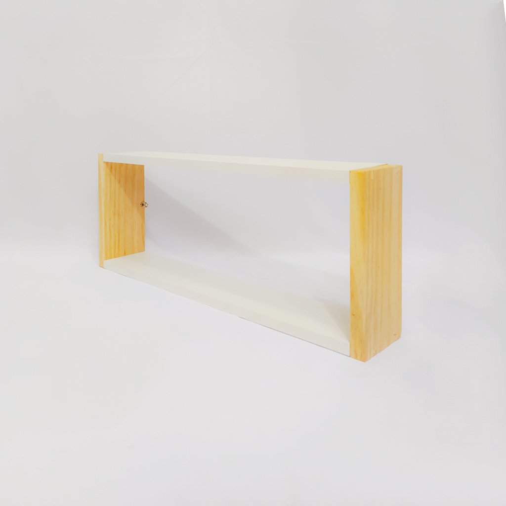 Nicho Retangular Pinus E Mdf Branco | MadeiraMadeira