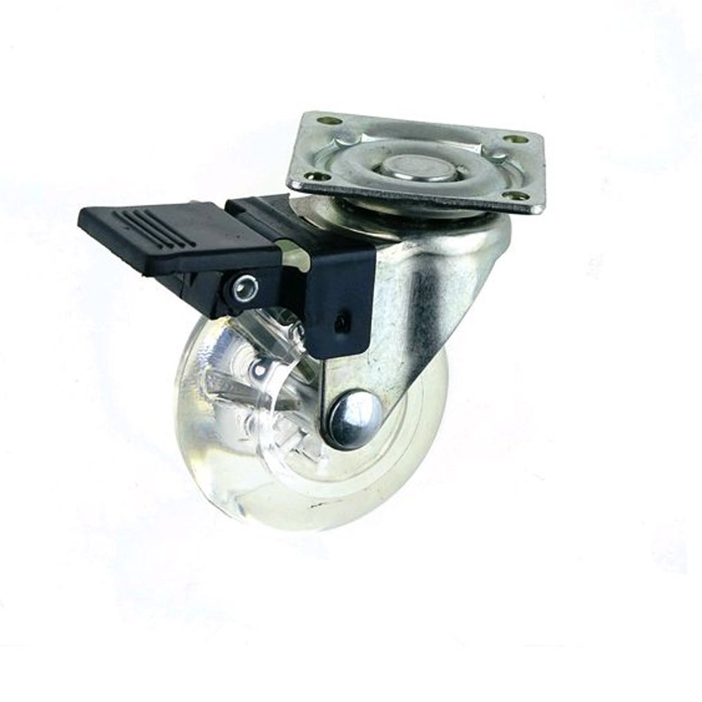 Rodízio Silicone Placa Giratória com Trava 3 Polegadas 75mm - Starfer ...