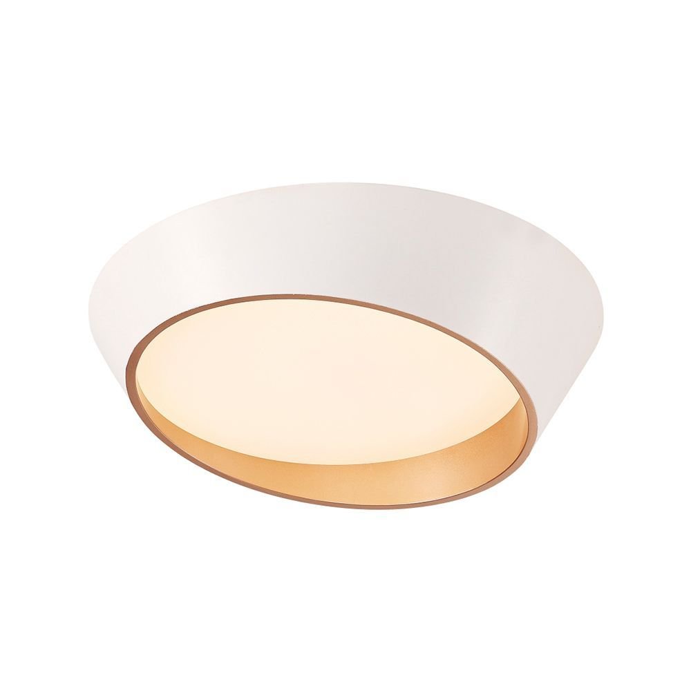 Plafon Astraled Bonanos P-9922 Led Bivolt Branco / Dourado | MadeiraMadeira