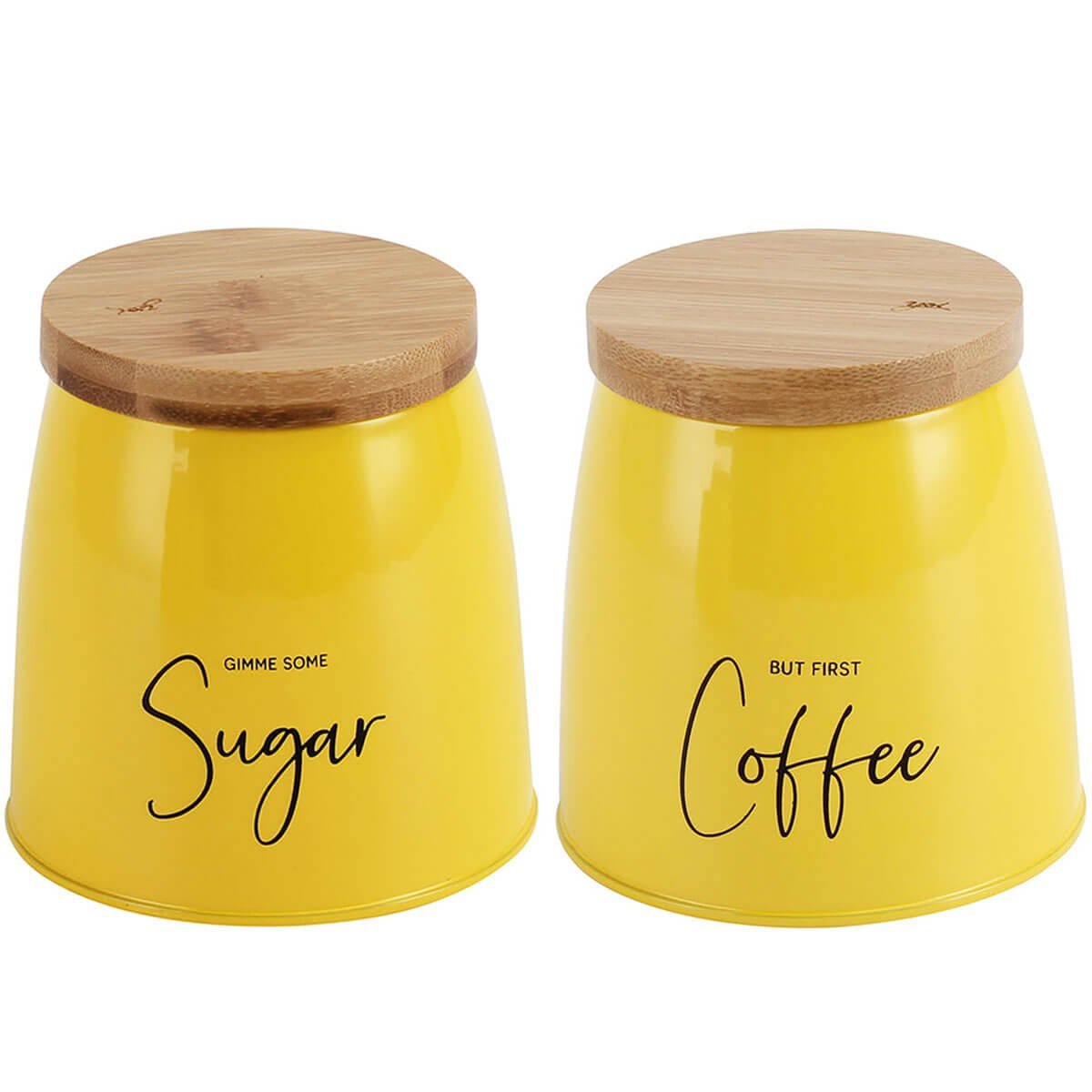 Kit 2 Latas Coffee e Sugar 800ml Potes para Açúcar e Café em Aço e ...