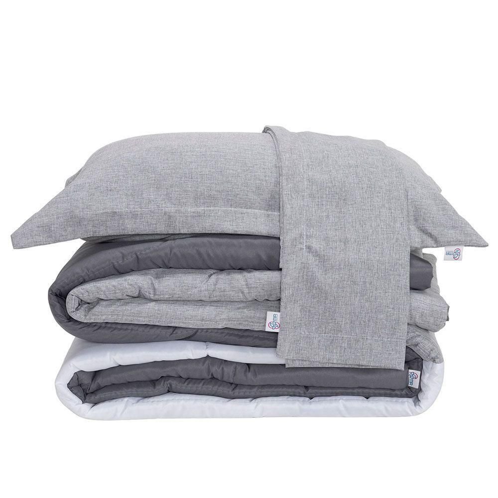 Kit Edredom King Colorful Dupla Face Linho e Hipercal 400 Fios 7 Peças ...