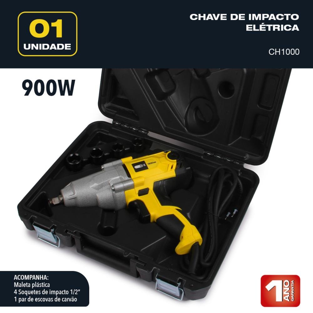 Chave de impacto elétrica Oz Modelo CH1000 Voltagem 220V | MadeiraMadeira