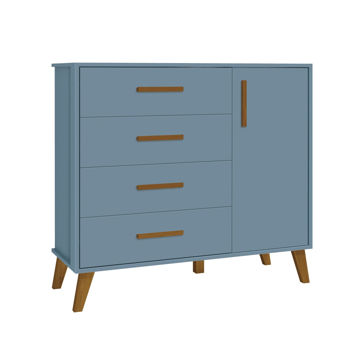 Comoda Sapateira Ayla p/ Quarto infantil - Azul | MadeiraMadeira