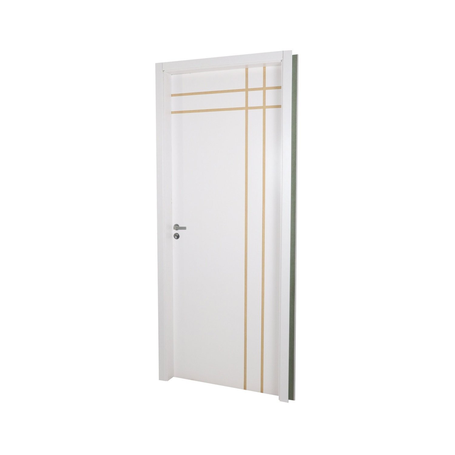 Kit Porta de Madeira Decorada 215x94cm com Batente de MDF Ultra 12cm ...