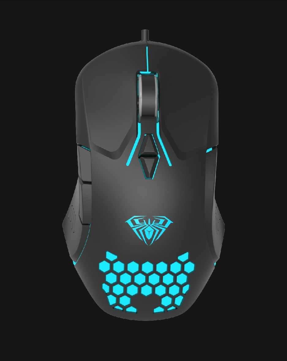 Mouse Profissional Gamer Usb 3200dpi 7 Botões Rgb F809 Aula ...