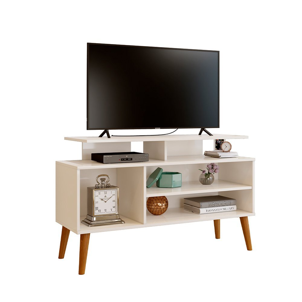 Rack para Tv 42 Polegadas Lyon para Sala de Estar 1,10m - Off White | MadeiraMadeira
