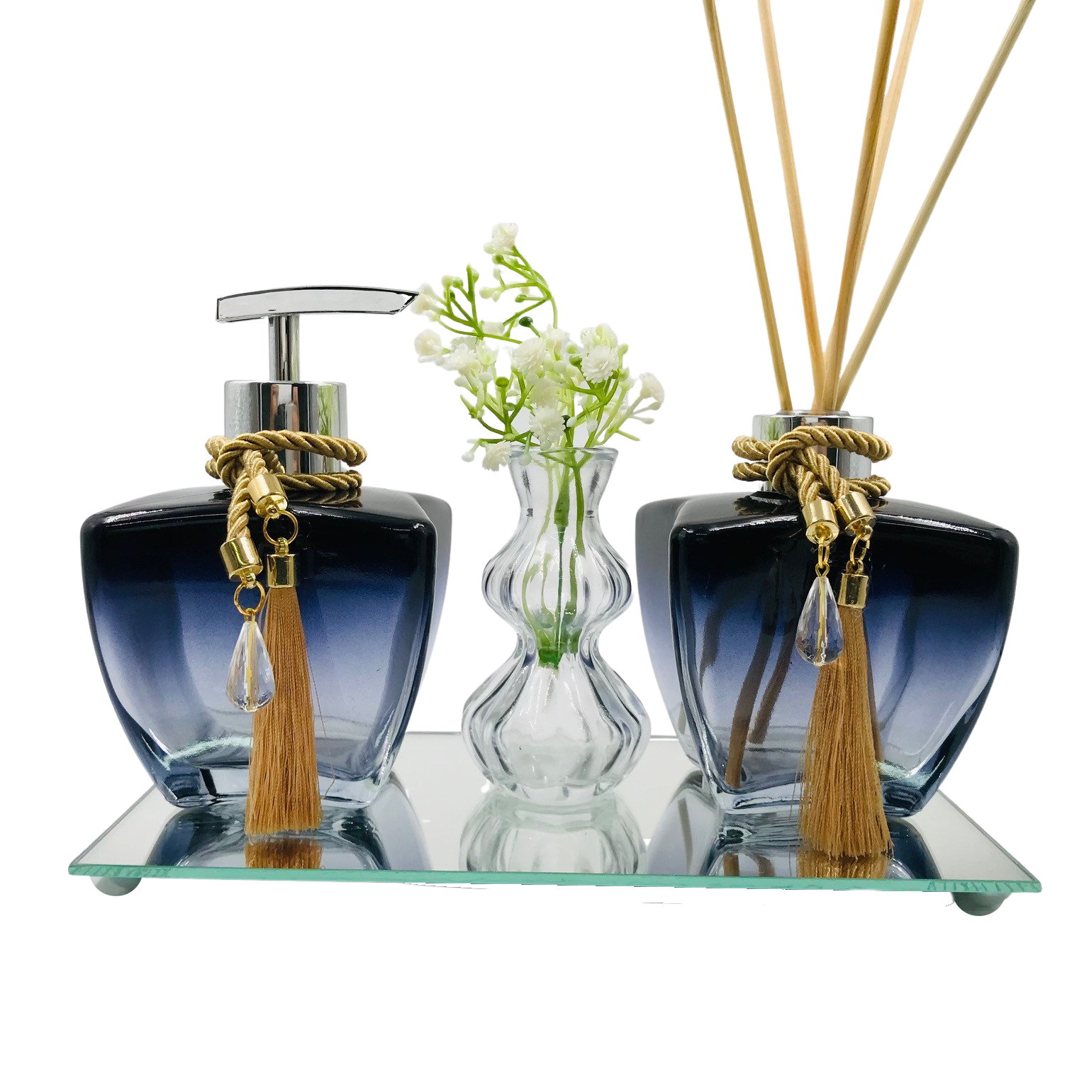 Kit Lavabo Banheiro Luxo Estrela Com Refil | MadeiraMadeira