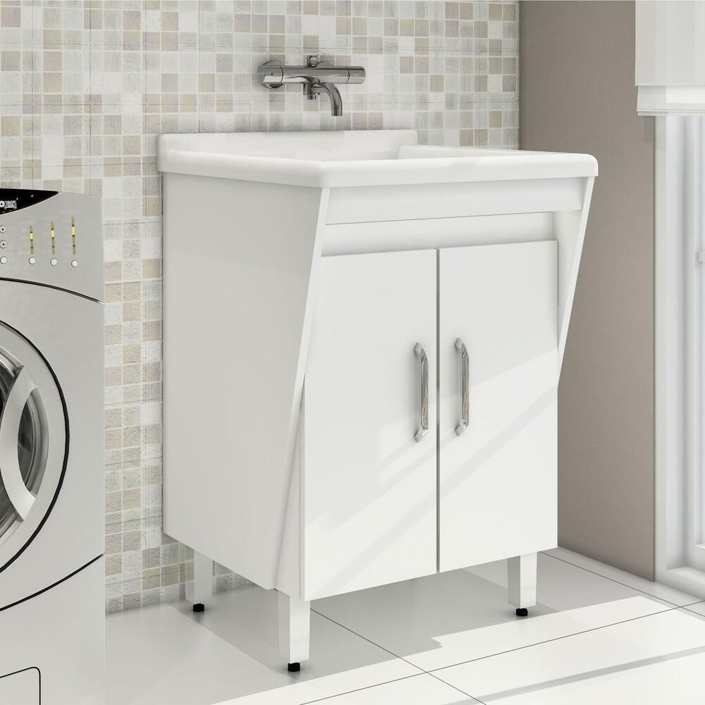 Tanque de Lavar Roupas 40 litros com Gabinete 2 Portas Multimóveis ...