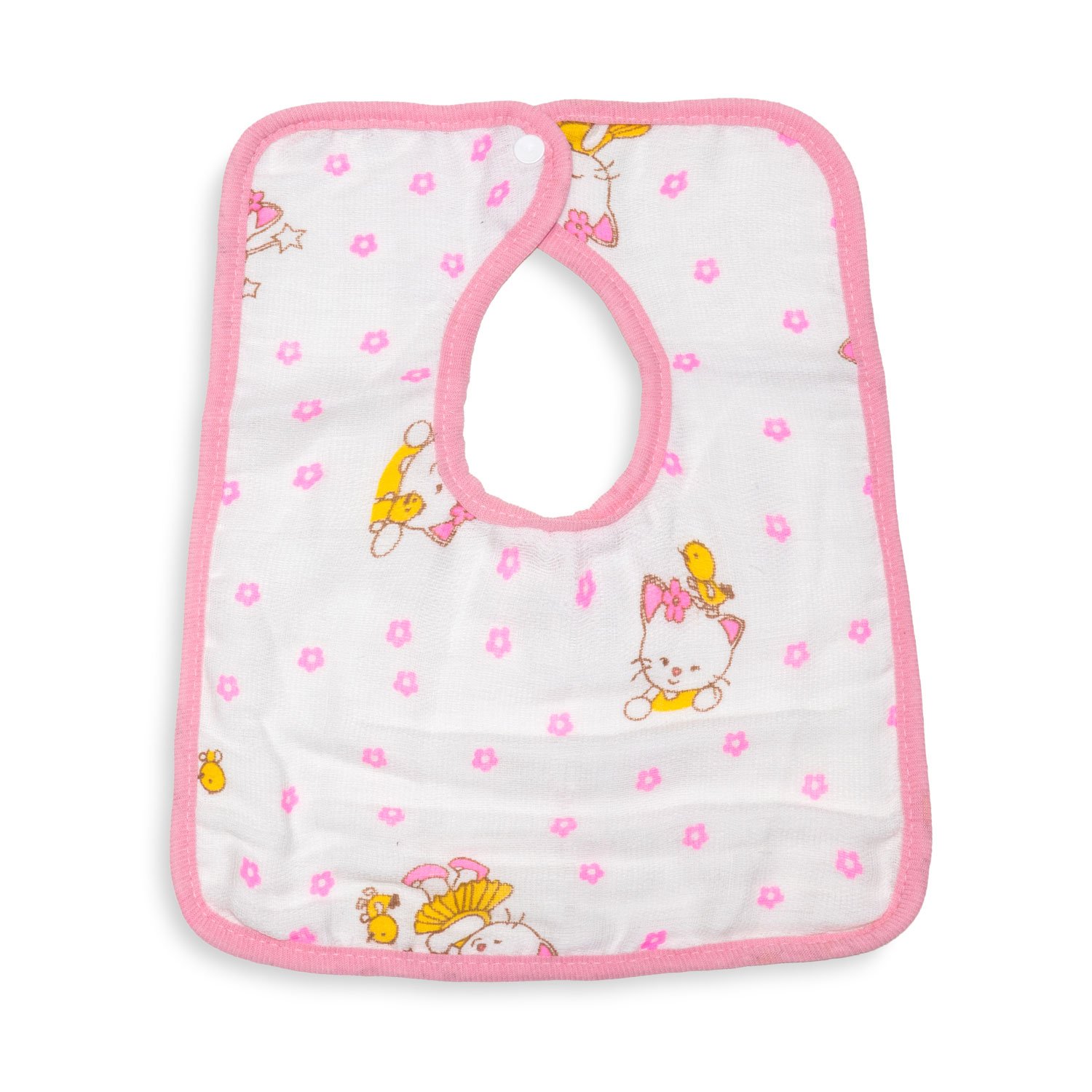 Kit 5 Babador de Fralda Para Bebê Gatinha Rosa e Pink | MadeiraMadeira