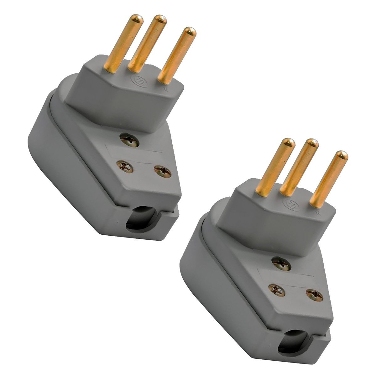 Kit 2 Pino Plug Macho Gigante Bipolar 2p +t 20a 250v Ilumi Cor:cinza ...