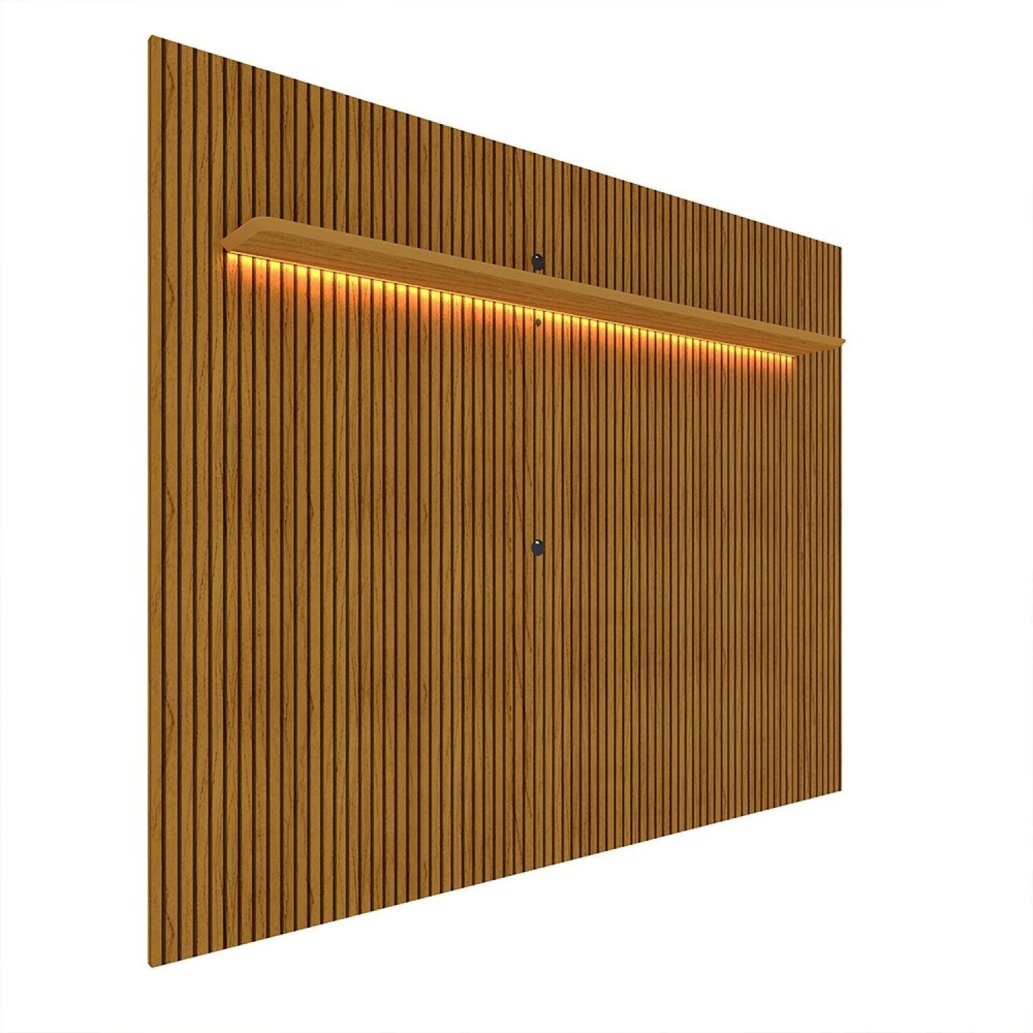 Painel para TV até 85 Polegadas Impressão Ripada com LED 1 Prateleira ...