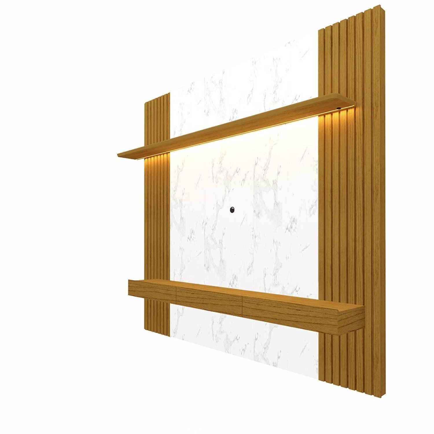 Painel para TV até 85 Polegadas com Led Ripado 3 Gavetas Primor 229cm ...