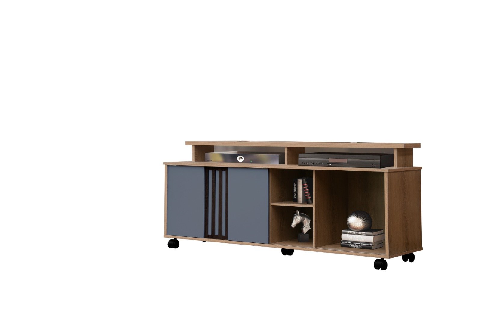 Rack cor Mel e Cinza para TV 50 Polegadas Maxx - Rud Rack | MadeiraMadeira