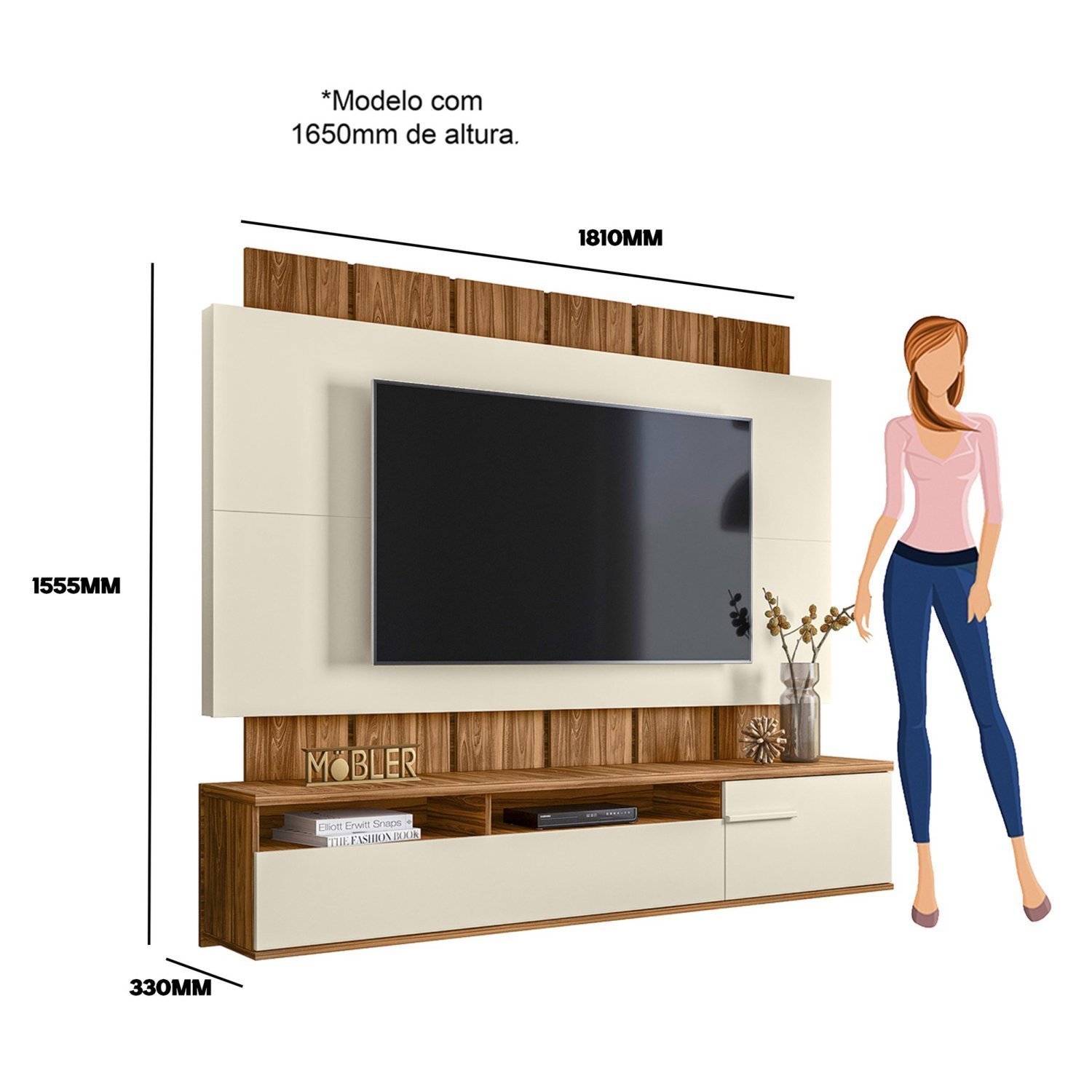 Painel para TV até 70 Polegadas 2 Portas Sena Belaflex | MadeiraMadeira