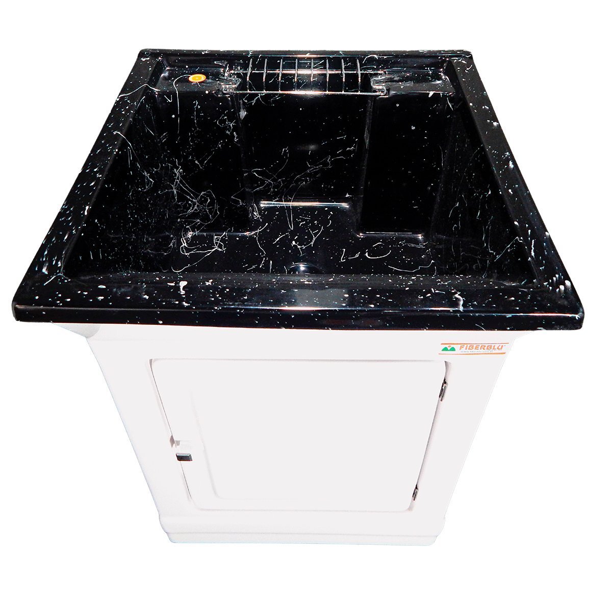 Tanque Grande De Fibra 40L Para Lavar Roupa Com Gabinete Cor:Tanque ...