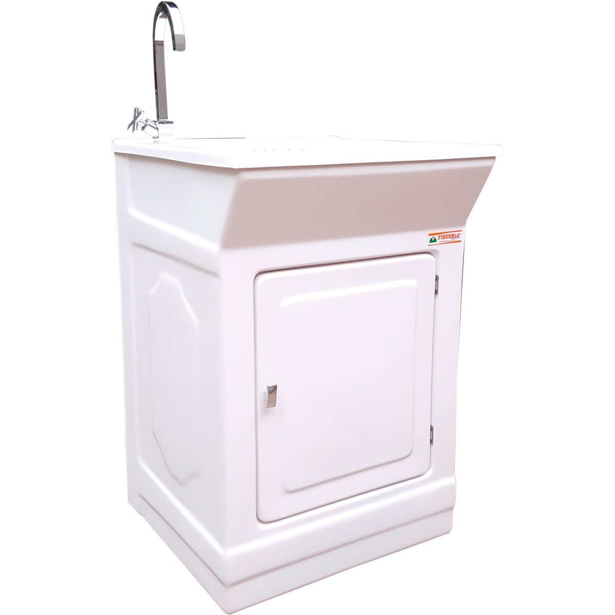 Tanque Grande De Fibra 40L Para Lavar Roupa Com Gabinete Cor:Tanque ...