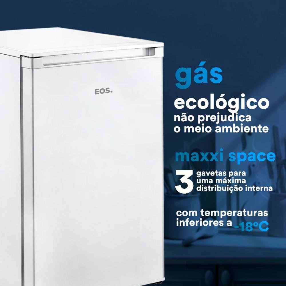 Freezer Vertical EOS EcoGelo 92 Litros EFV110 220V | MadeiraMadeira