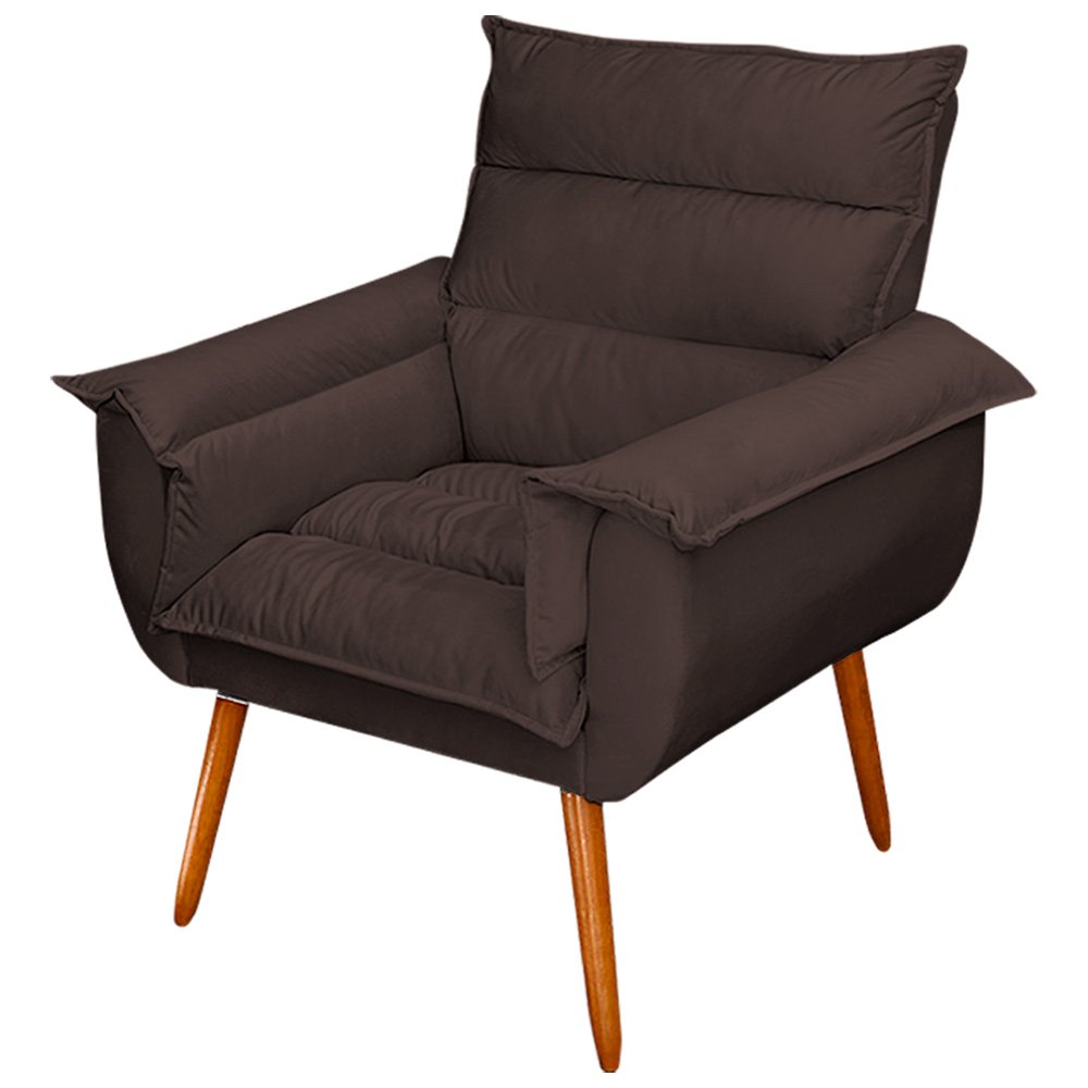 Kit 03 Poltronas Decorativas Modernas Sala e Recepção Monza Pés Palito ...