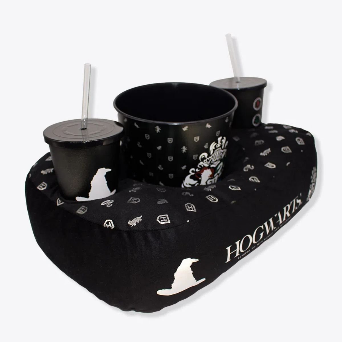 Kit Almofada Pipoca Fibra Suede Hogwarts Conjunto Cinema em Casa Balde ...