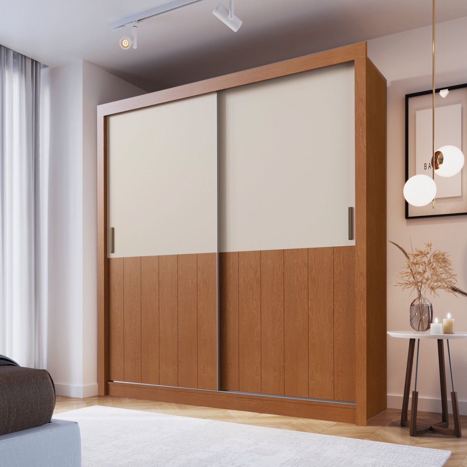 Guarda Roupa Solteiro 2 Portas 2 Gavetas Dublin | MadeiraMadeira