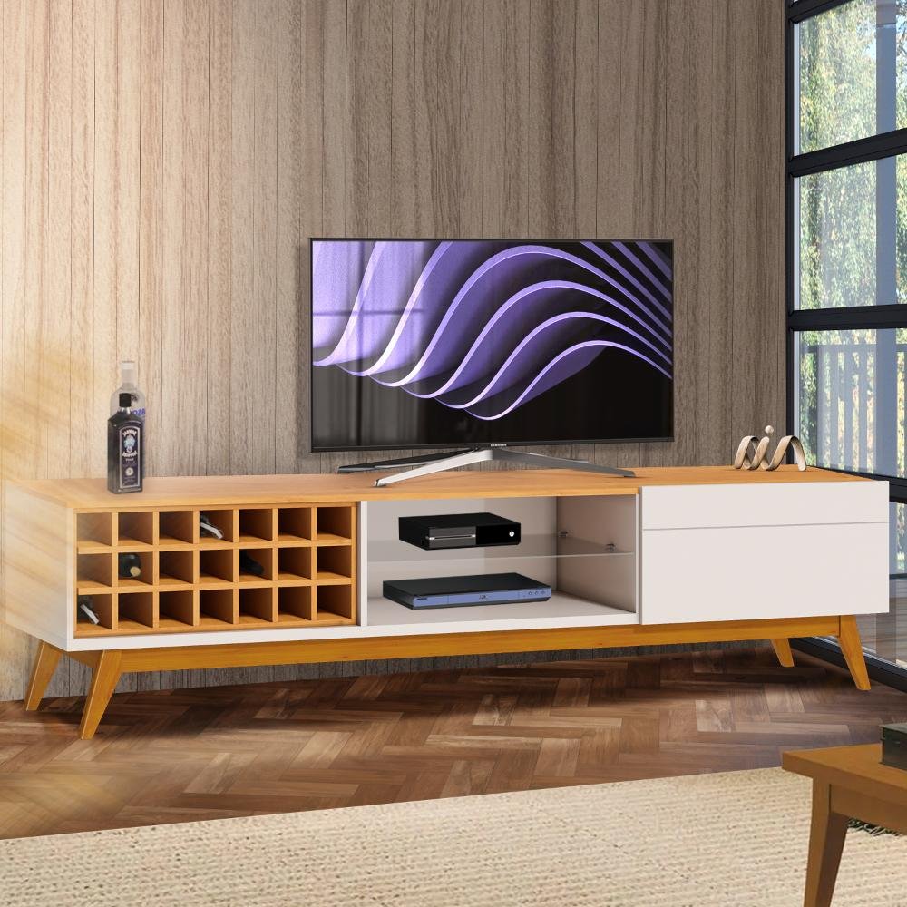 Rack para Tv até 60 Polegadas com Adega 2.2 Off White Nature Classic ...