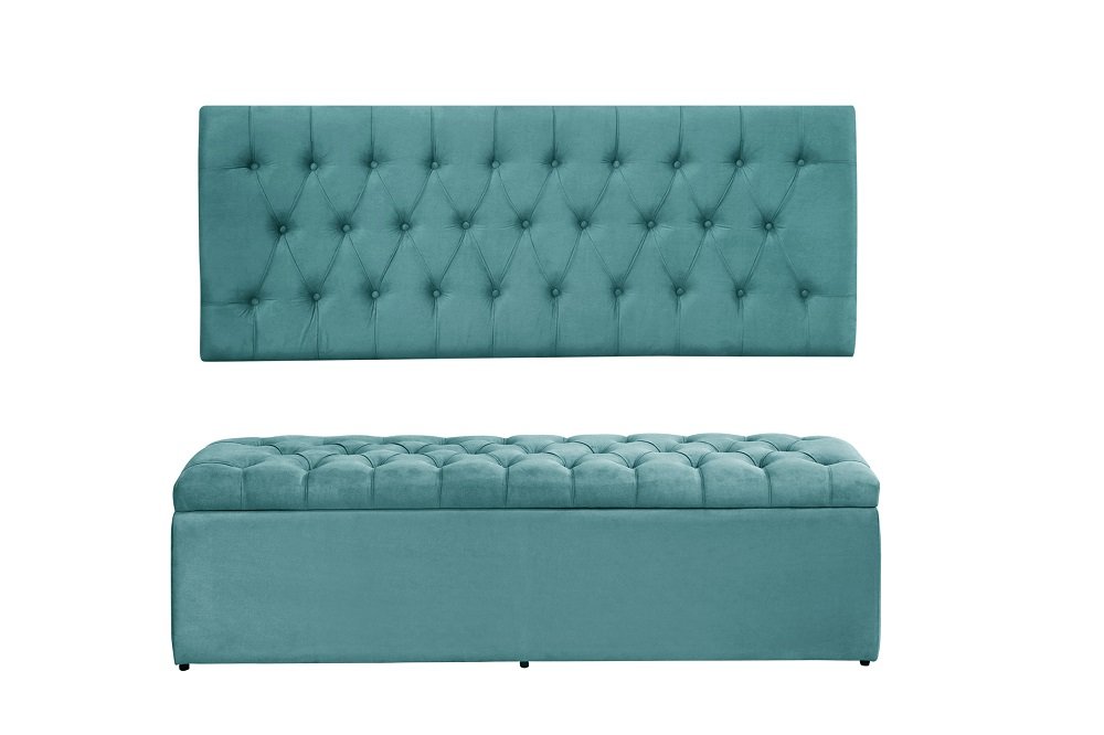 Kit Painel Imperatriz + Baú Imperatriz Cama Casal 138cm- Aliw Decor ...