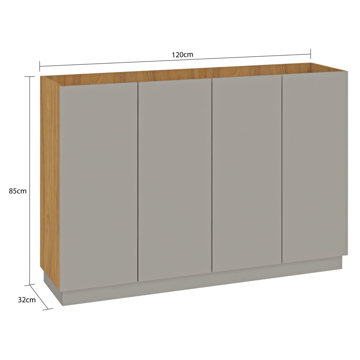 Buffet Aparador 120cm 4 Portas Retrô Fellicci | MadeiraMadeira