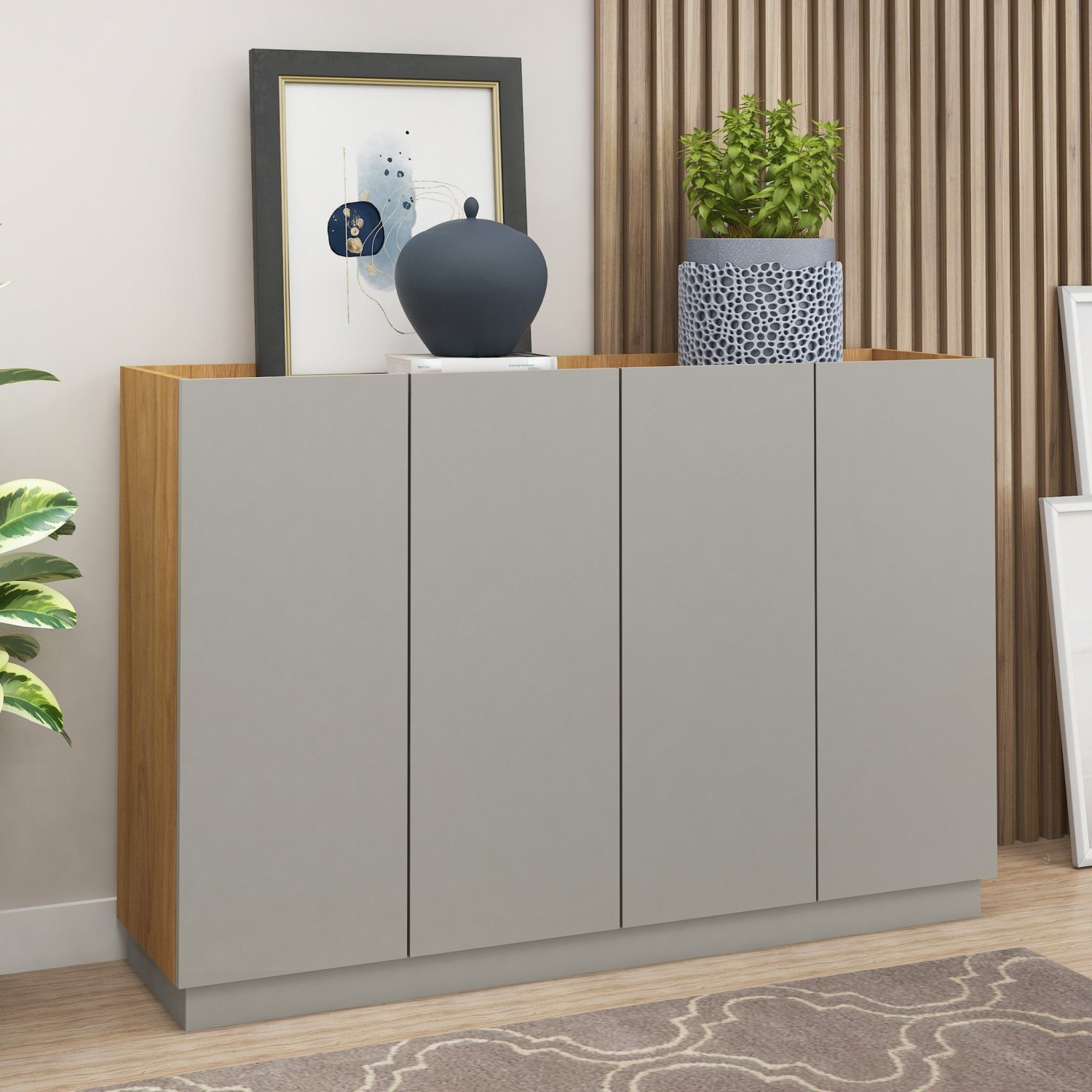 Buffet Aparador 120cm 4 Portas Retrô Fellicci | MadeiraMadeira