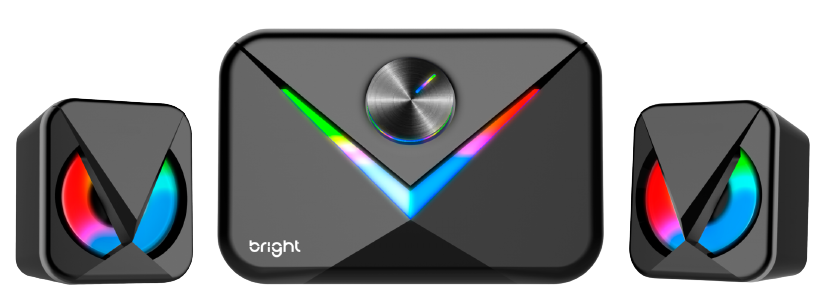 Caixa De Som Multimídia Speaker Rgb Bluetooth Bright - CX004 | MadeiraMadeira