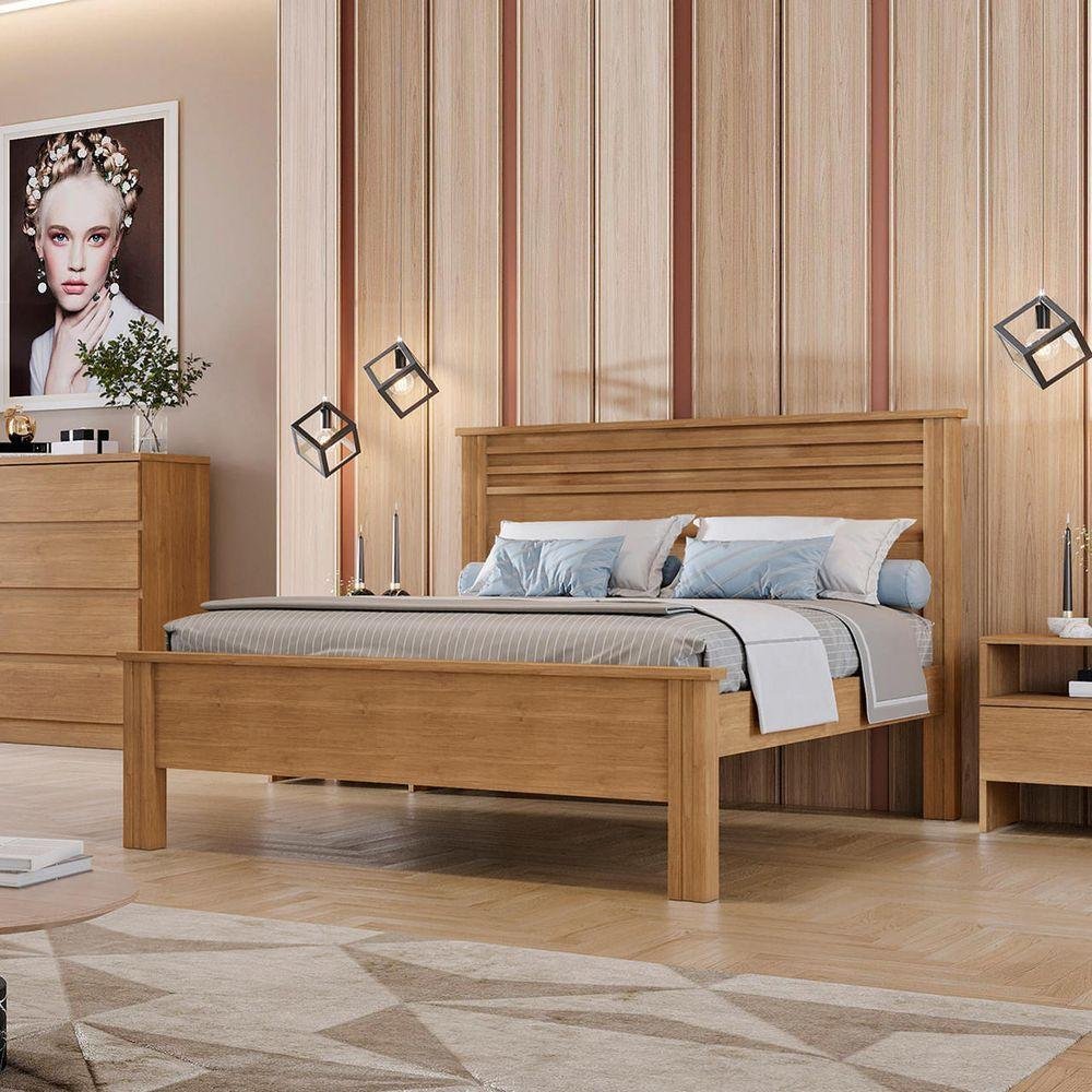 Cama Casal Verona Plus Cumaru | MadeiraMadeira