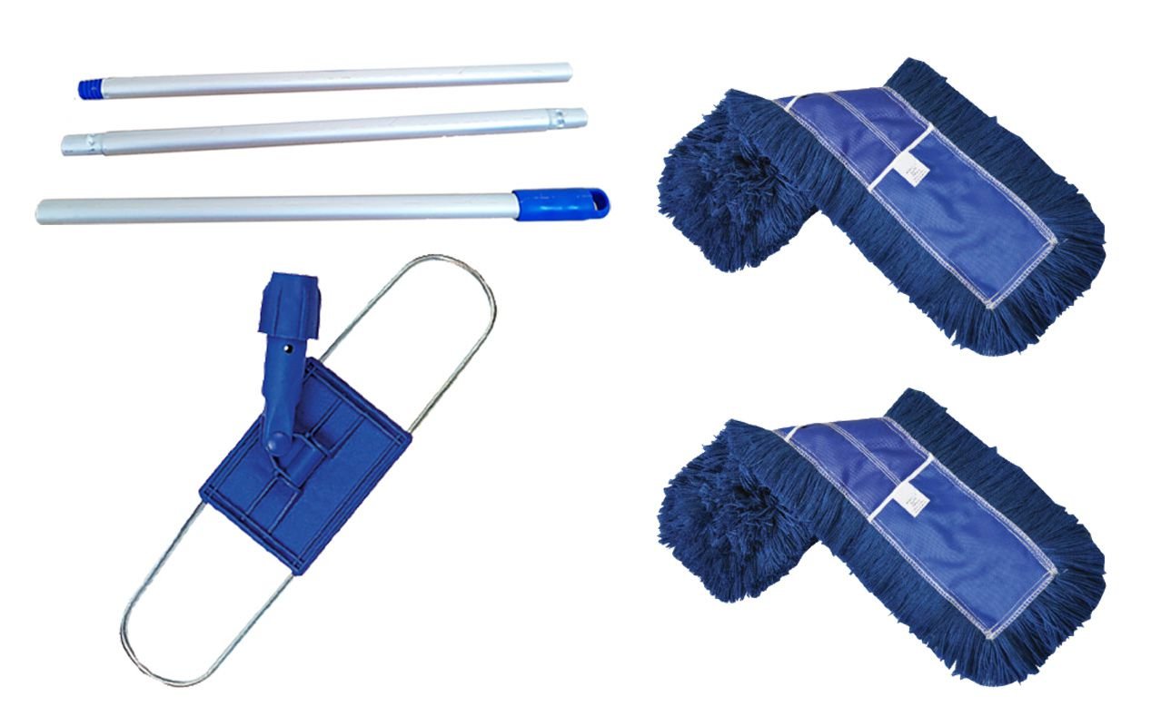 MOP PÓ Euro Completo 40 cm ( Armação + Cabo Com 3 ESTÁGIOS 1,40 Metros ...