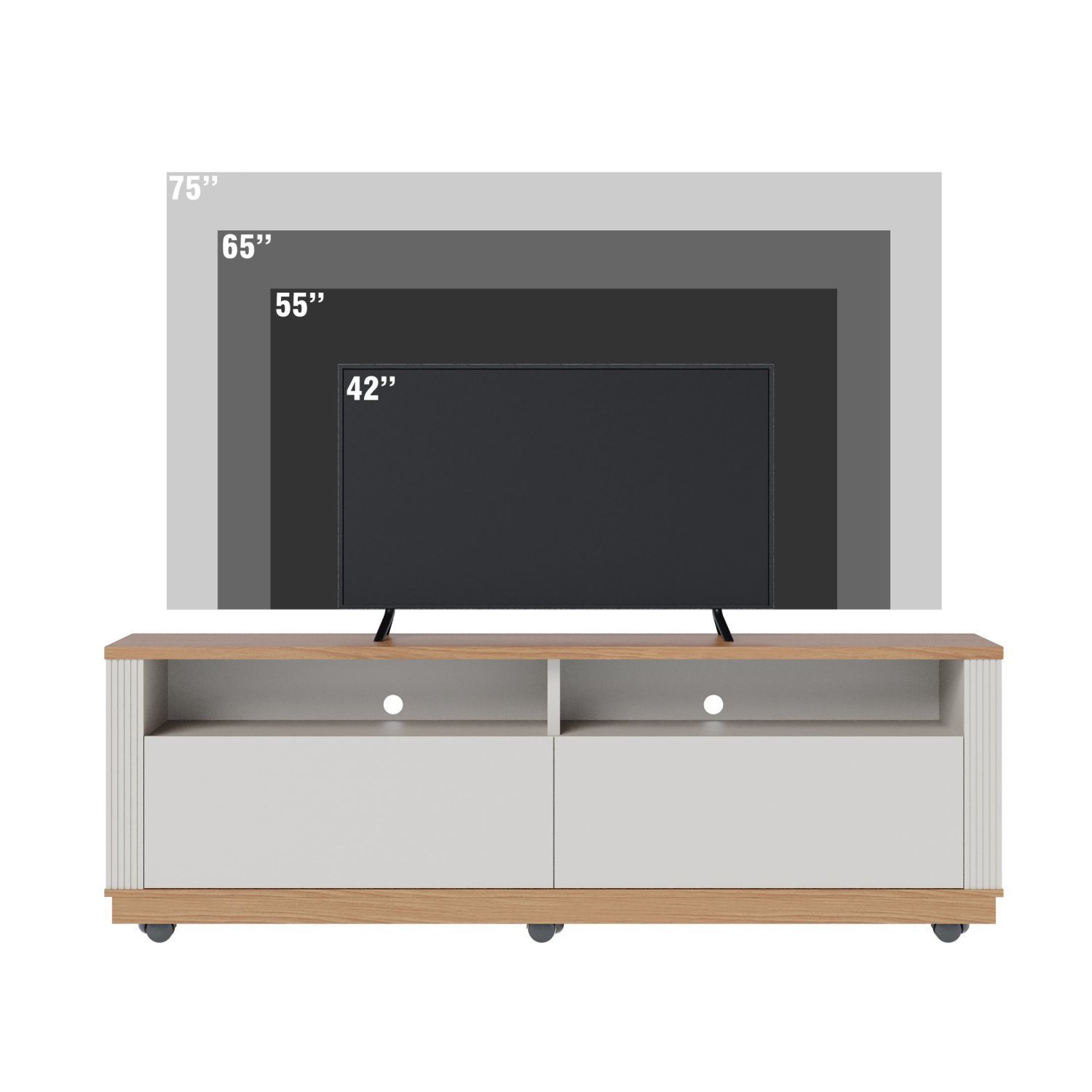 Rack para TV até 75 Polegadas 02 Portas Mamoré Colibri | MadeiraMadeira