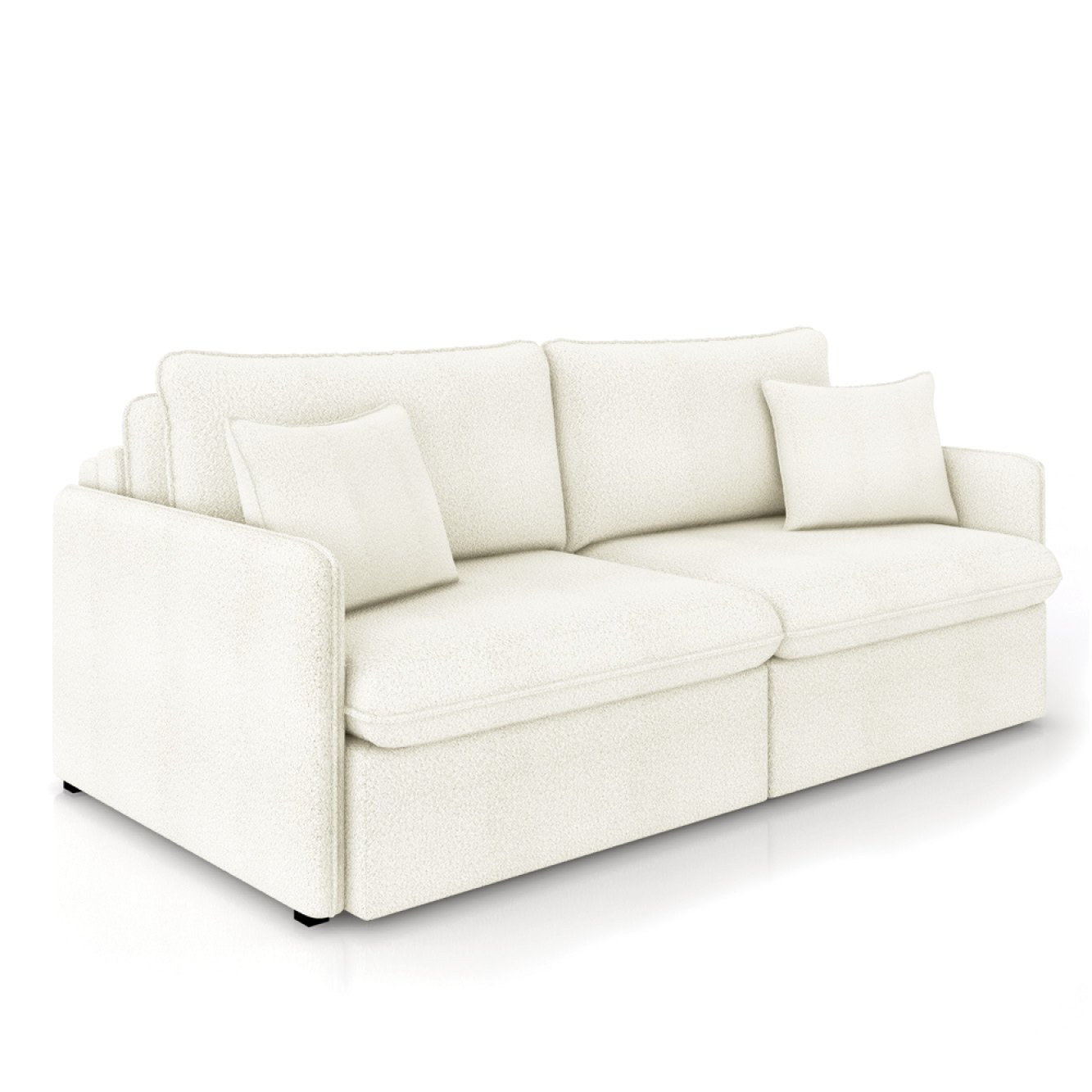 Sofá Retrátil Reclinável 3 Lugares 194cm Maili Bouclê K01 - D'rossi | MadeiraMadeira