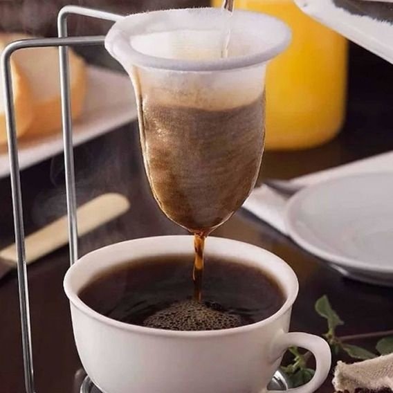 Mini Coador de Café Individual para Mesa e Camping Aço Cromado ...