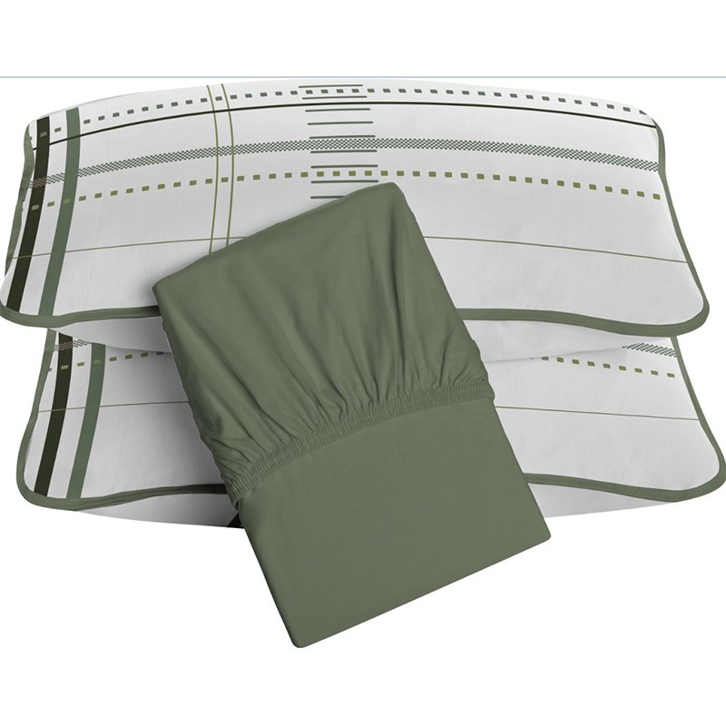 Jogo de Cama Tecebem King Malha 3 Peças Zack Premium Oliva | MadeiraMadeira