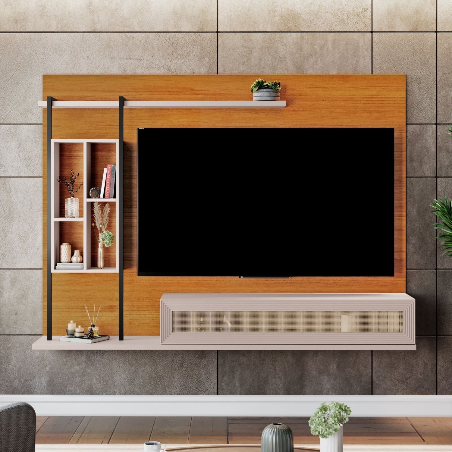 Painel para TV até 60 Polegadas 1 Porta Autentico JCM Móveis ...