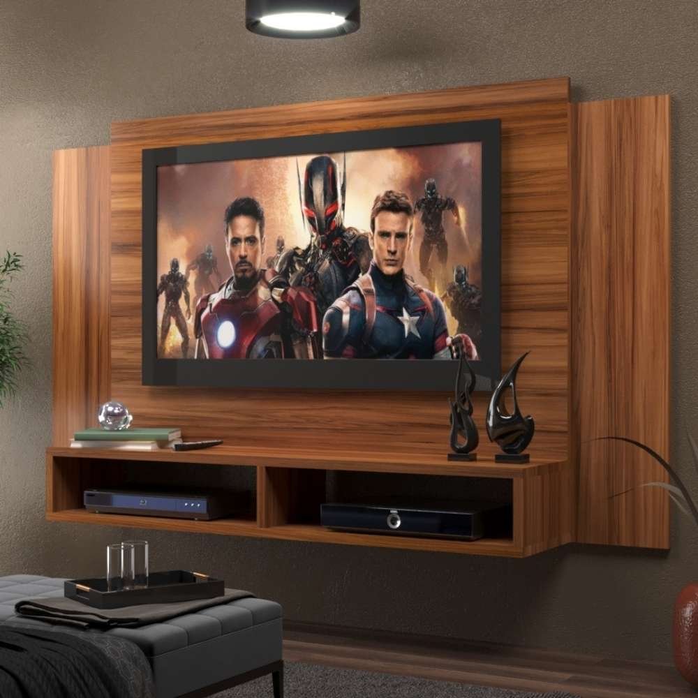 Painel para TV Até 43 Polegadas 120cm Mdf Nogal Athenas - On Móveis ...