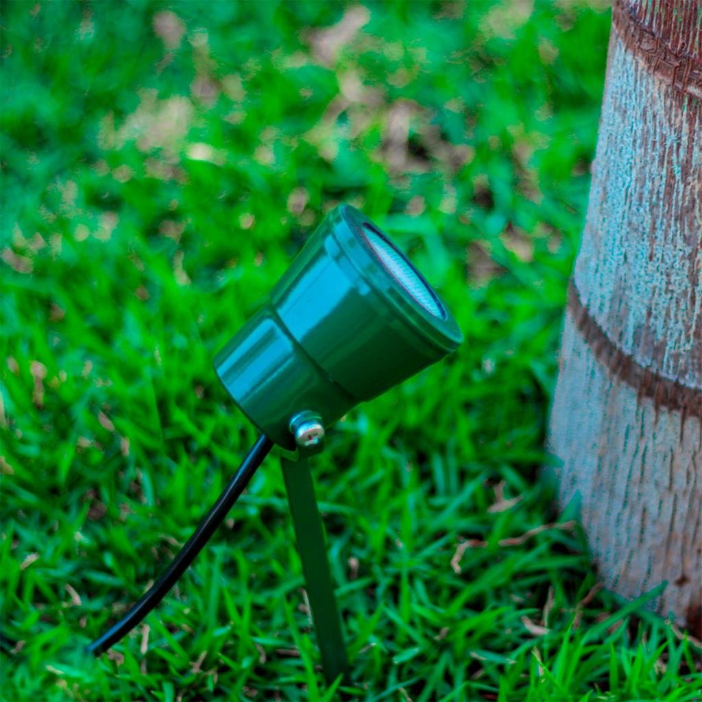 Espeto Jardim Luminária com GU10 e Troca Cor Da Lente Preto ...