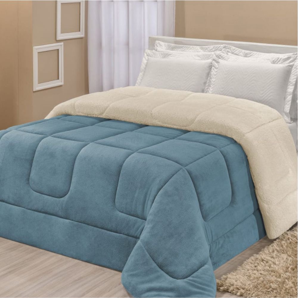 Edredom Coberdrom Pryme Especial Pesado King - Azul Top Chick ...