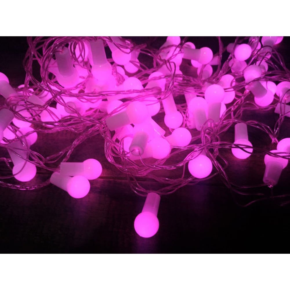 Pisca-Pisca Sequencial 100 LEDS Rosa 127V - Rio de Ouro | MadeiraMadeira