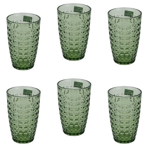 Jogo de 6 Copos Chevalier em Cristal Verde - 355ml - Kit de Copos para ...