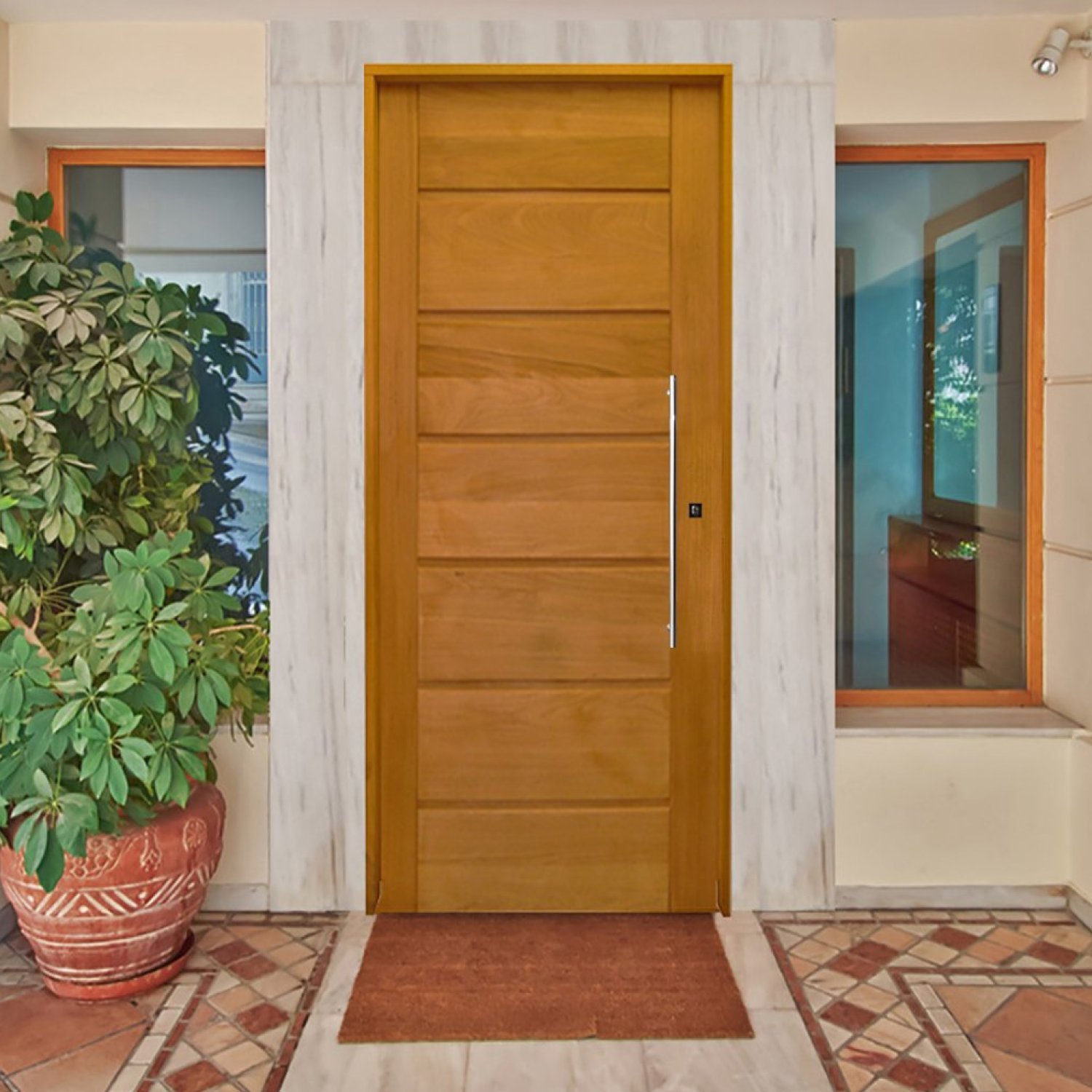 Kit Porta de Madeira 210x82cm Batente 14Cm Fechadura 803 Rolete 3B Hale ...