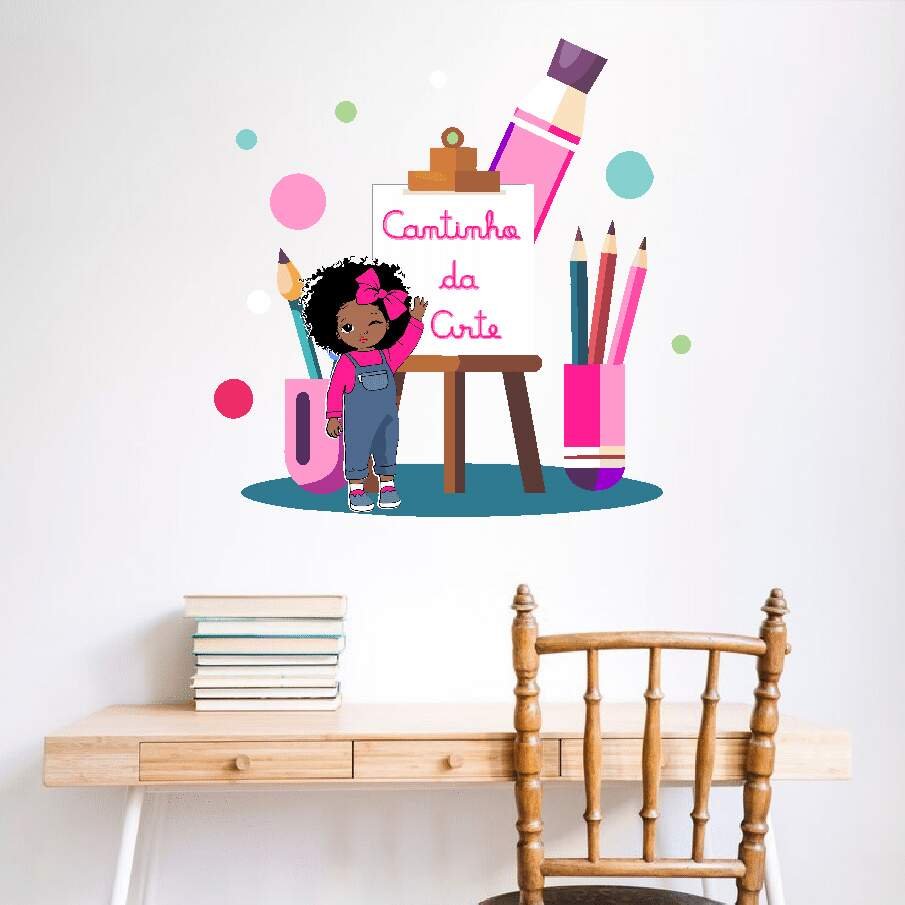 Adesivo de Parede Cantinho da Arte:60 X 60 Cm | MadeiraMadeira