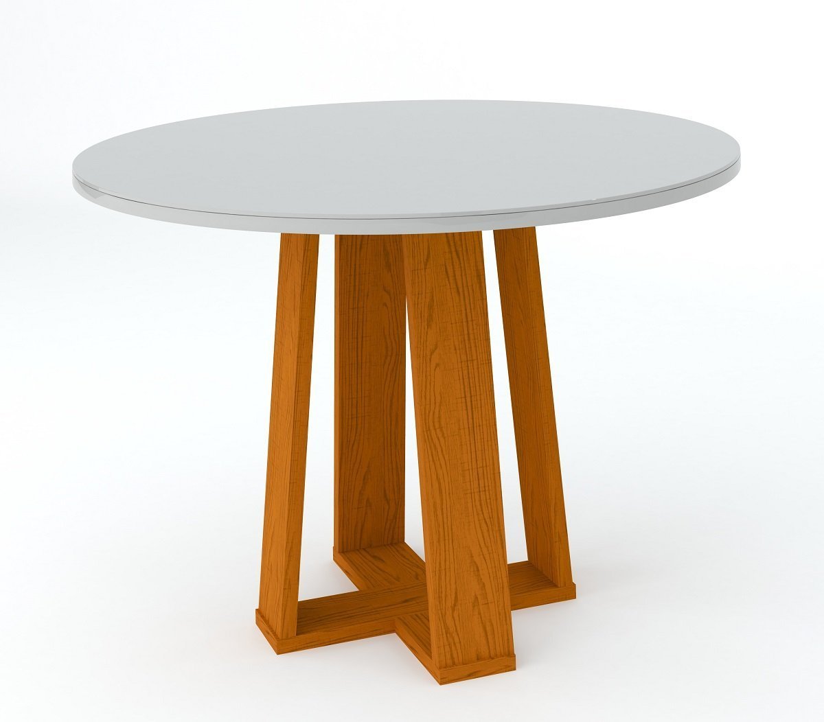 Mesa de Jantar Redonda 4 Lugares Isabela Ype OffWhite | MadeiraMadeira